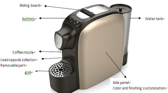 Automatic Nespresso Capsule Coffee Machines Commercial Coffee Maker CE / GS