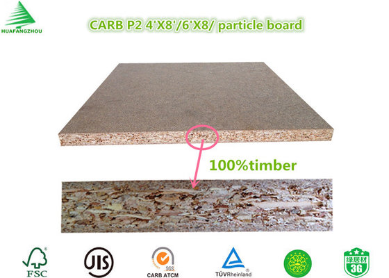 China manufacturer E0/CARB P2 1220X2440X18MM standard plain particle board panel