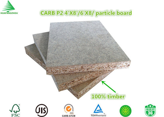 China hot sale export standard CARB P2 4'X8' particle board size