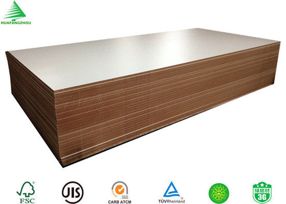 Guangzhou supplier wholesale good quality E1 4X8 18mm titanium white melamine faced mdf board