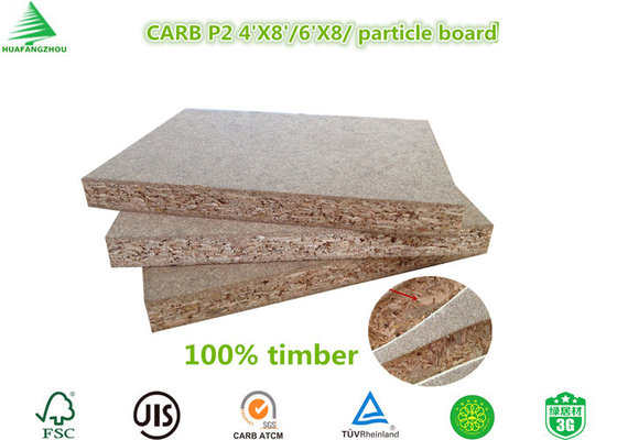 China manufacturer E0/CARB P2 1220X2440X18MM standard plain particle board panel