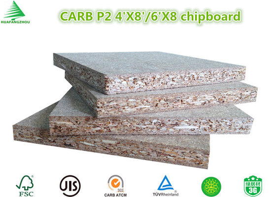 China hot sale export standard CARB P2 4'X8' particle board size