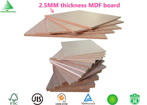 Guangzhou factory Africa market 2.5mm cheap plain mdf e1