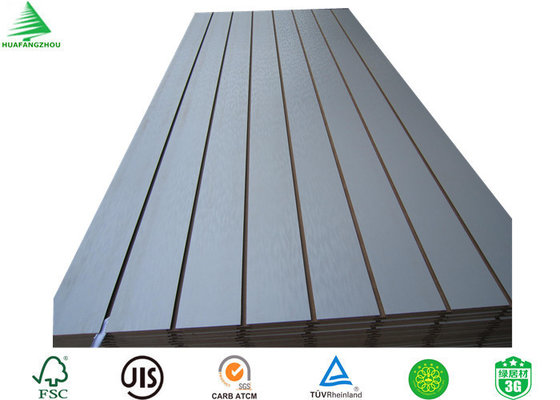 Decorative interior light grey shadow slotted mdf board