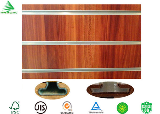 15mm/18mm wood grain melamine mdf slotted wall hanging board