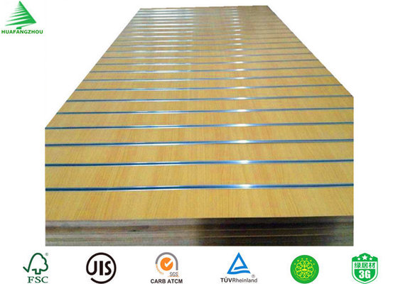 15mm/18mm wood grain melamine mdf slotted wall hanging board