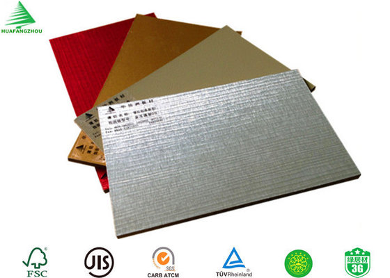 2016 new design 5mm silver and gold aluminium foil faced mdf board
