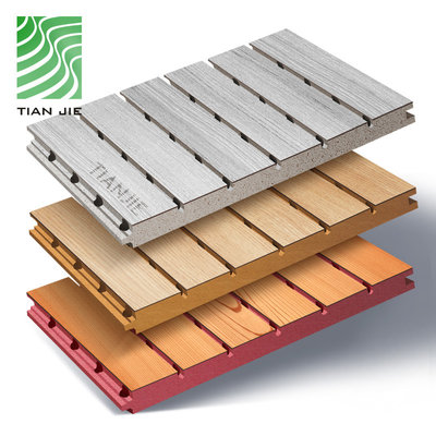 Tianjie Acoustic Panels Decoration Fireproof And Eco-friendly Home Bathroom 15mm Fireproof Wooden Acoustic 3d Wall Panels