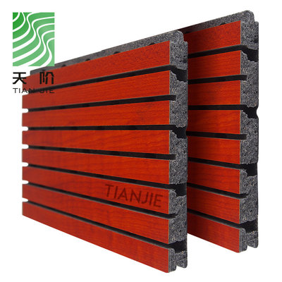 Tianjie Acoustic Panels Sound Proof Wall Decoration Sound Absorption Sound Absorption Fireproof And Eco-friendly Wooden Grooved Acoustic Panel