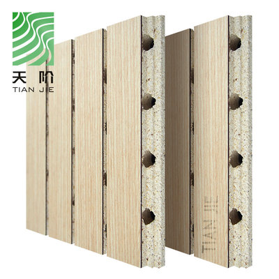 Tianjie Acoustic Panels Sound Proof Wall Decoration Sound Absorption Sound Absorption Fireproof And Eco-friendly Wooden Grooved Acoustic Panel
