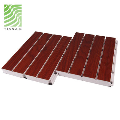 Eco-friendly Acoustic Soundproofing Grooved Acoustic Panels Hotel Meeting Room Studio Wood Wall Panel