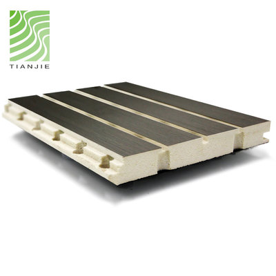 Eco-friendly Acoustic Soundproofing Grooved Acoustic Panels Hotel Meeting Room Studio Wood Wall Panel
