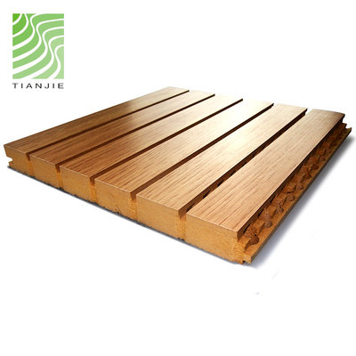 Classroom Fire Retardant And Eco-friendly Wool Acoustic Panels Solid Wood MgO Plywood MDF Grooved Acoustic Wood Panels
