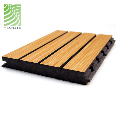 Classroom Fire Retardant And Eco-friendly Wool Acoustic Panels Solid Wood MgO Plywood MDF Grooved Acoustic Wood Panels