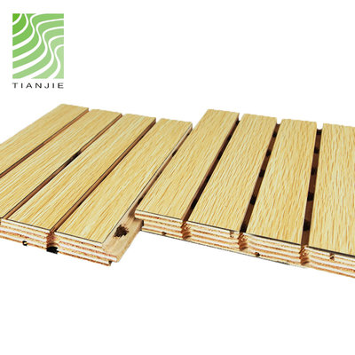 Eco-friendly Acoustic Soundproofing Grooved Acoustic Panels Hotel Meeting Room Studio Wood Wall Panel