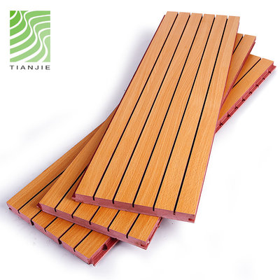 A1 Sound Absorption Eco-friendly Fireproof Decorative High Density Moisture Proof MgO Grooved Panel Slotted Wooden Wall Acoustic Panel