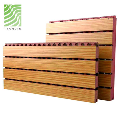 A1 Sound Absorption Eco-friendly Fireproof Decorative High Density Moisture Proof MgO Grooved Panel Slotted Wooden Wall Acoustic Panel