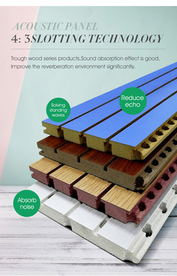 A1 Sound Absorption Eco-friendly Fireproof Decorative High Density Moisture Proof MgO Grooved Panel Slotted Wooden Wall Acoustic Panel