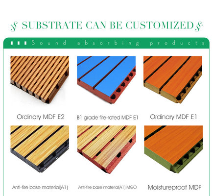A1 Sound Absorption Eco-friendly Fireproof Decorative High Density Moisture Proof MgO Grooved Panel Slotted Wooden Wall Acoustic Panel