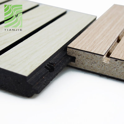 A1 Sound Absorption Eco-friendly Fireproof Decorative High Density Moisture Proof MgO Grooved Panel Slotted Wooden Wall Acoustic Panel