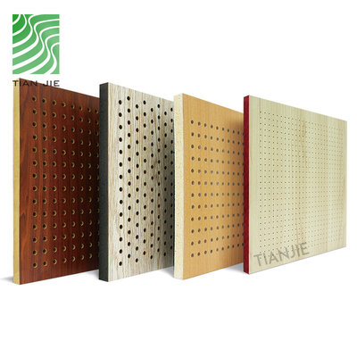 Eco-friendly Factory Tianjie Wood Environmental Wooden Acoustic Panels Micro Perforated Acoustic Wall Panel