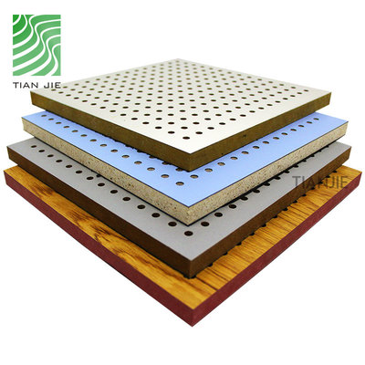 Eco-friendly Factory Tianjie Wood Environmental Wooden Acoustic Panels Micro Perforated Acoustic Wall Panel