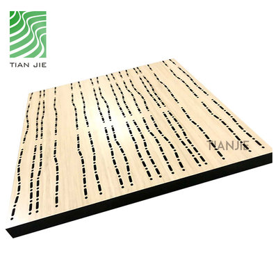 Eco-friendly Factory Tianjie Wood Environmental Wooden Acoustic Panels Micro Perforated Acoustic Wall Panel