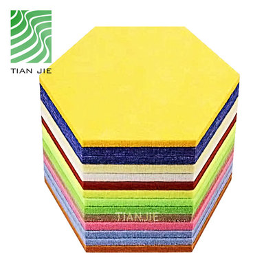 Eco-friendly Tianjie Acoustic Panels Absorption Hexagon Wall Acoustic Panel Polyester Absorber