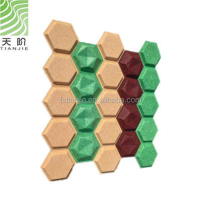 Tianjie Sound Proof Wall Decoration Triangles Modern 3d Soundproof Panels Polyester Sound Absorber Felt Soundproof Panels