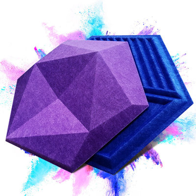 Sound Absorption Tianjie Acoustic Panels Pet Hexagon Polyester 3d Highly Effective Decorative Acoustic Felt Wall Panels