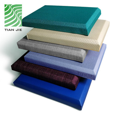 Tianjie Acoustic Panels 24mm Compression High Density Fiberglass Cloth Flame Retardant And Eco-Friendly Echo Absorber
