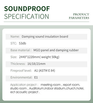 Tianjie Fireproof Acoustic Panels Factory Decorative Acoustic Insulation Baffle Panel For Wall Panel