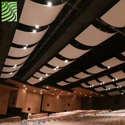Artistic Ceilings Curved Acoustic Ceiling System Sound Barriers Factory Cinema Mineral Fiber Fiberglass Ceiling Tile Panel