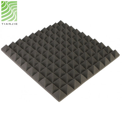 25*25 Tianjie Eco-friendly Acoustical Wedges Panels Adhesive Cheap Sound Proof Foam Sheets For Studio