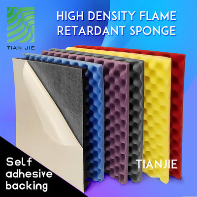 25*25 Tianjie Eco-friendly Acoustical Wedges Panels Adhesive Cheap Sound Proof Foam Sheets For Studio