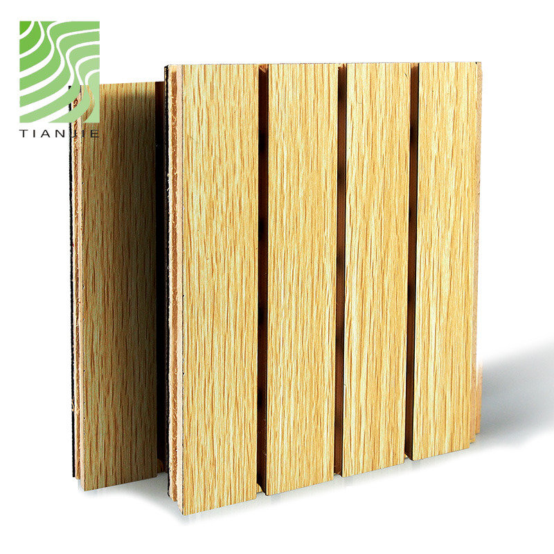Classroom Fire Retardant And Eco-friendly Wool Acoustic Panels Solid Wood MgO Plywood MDF Grooved Acoustic Wood Panels