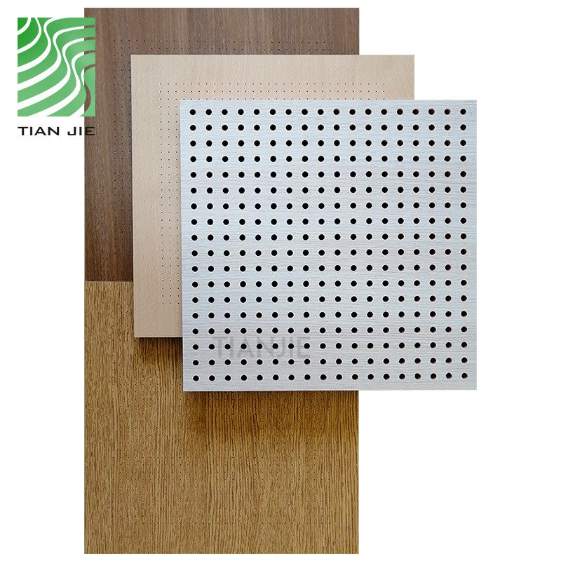 Tianjie Auditorium Eco - Friendly Noise Attenuation Acoustic Panels Acoustic Wall Perforated Wooden Panels