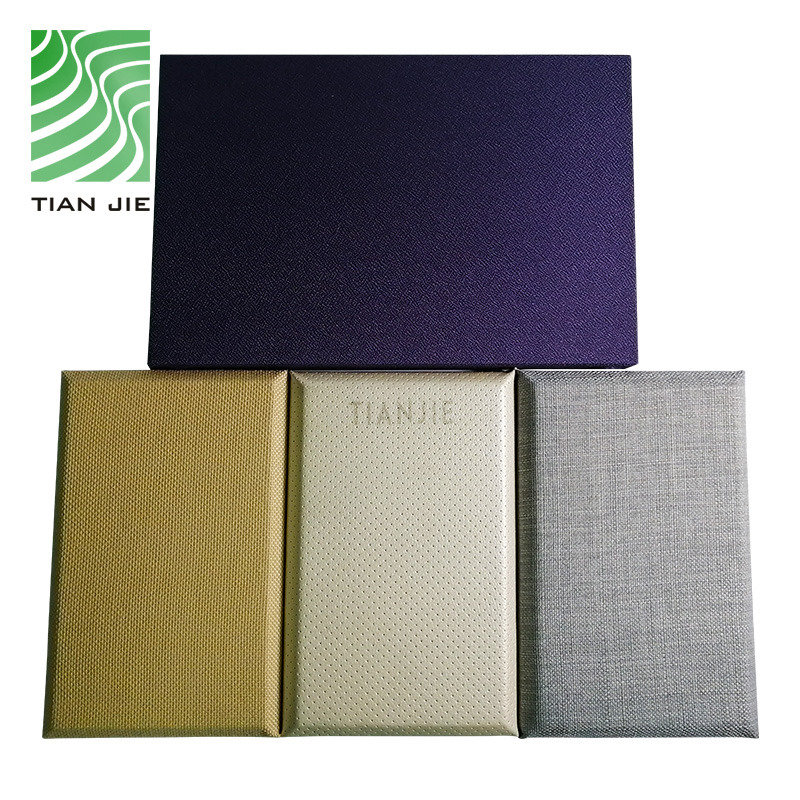 Tianjie Acoustic Panels 24mm Compression High Density Fiberglass Cloth Flame Retardant And Eco-Friendly Echo Absorber