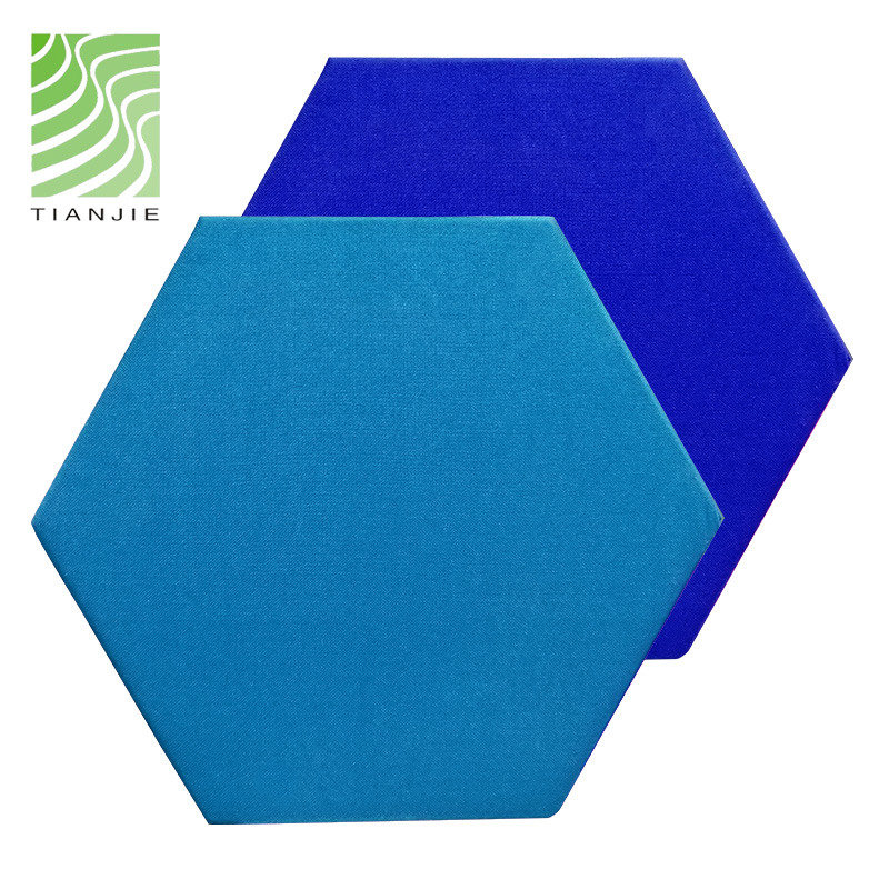 Fireproof and Eco-friendly Tianjie Acoustic Panels Contemporary Building Wholesale Hexagonal Fabric Hexagon Acoustic Wall Panels