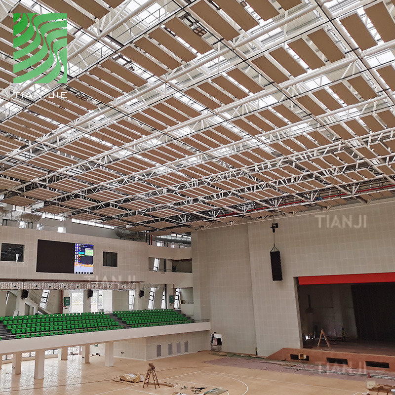 EUROPEAN Tianjie Acoustic Panels Factory Sound Absorption Ceiling Panel Acoustic Partitions For Sport Auditorium