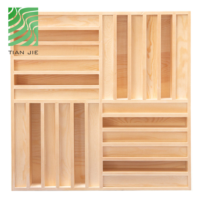 Modern Wooden Sound Proof Sound Proof Solid Wood Acoustic Diffuser Panel Horizon