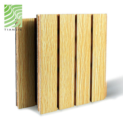 Classroom Fire Retardant And Eco-friendly Wool Acoustic Panels Solid Wood MgO Plywood MDF Grooved Acoustic Wood Panels