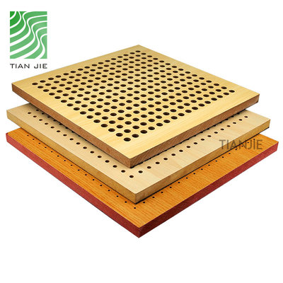 Eco-friendly Factory Tianjie Wood Environmental Wooden Acoustic Panels Micro Perforated Acoustic Wall Panel