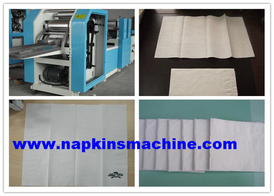 Vacuum Folding Napkin Paper Making Machine With Embossing And 2 Color Printing supplier