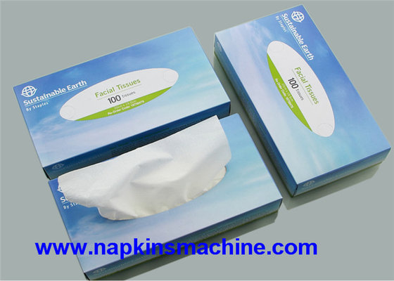 Flat Box Packing Facial Tissue Machine With Embossing / Folding Unit And Cutting supplier