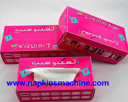 Interleaved Fold Facial Tissue Machine With Two Color Printing / Tissue Folding Machine supplier