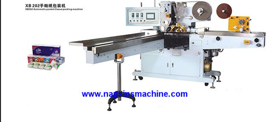 Fully Automatic Pocket Napkin Tissue Packing Machine For Plastic Film supplier