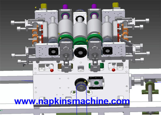 Sanitary Napkin Making Machine With Color Printing , Napkin Folding Machine supplier