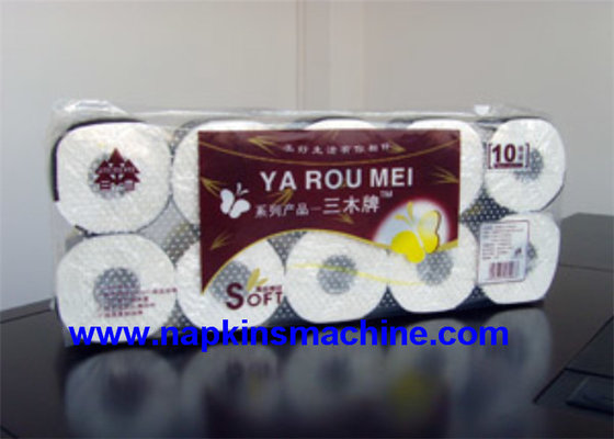 Ten Rolls Toilet Roll Production Line , Rewinding and Perforated Toilet Paper Machine supplier