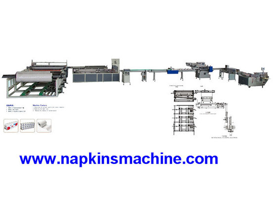 Ten Rolls Toilet Roll Production Line , Rewinding and Perforated Toilet Paper Machine supplier